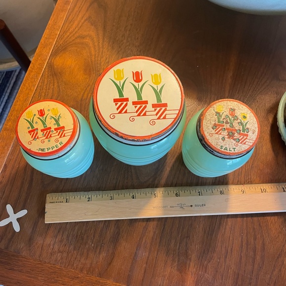 Fire King | Dining | Htf Fire King Jadeite Range Set Salt Pepper And ...